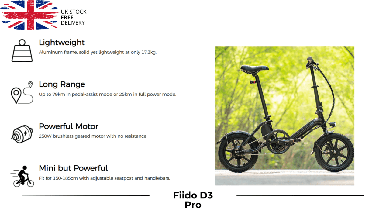 Fiido D3 Pro Mini Electric Bike (fast delivery) – MedBike